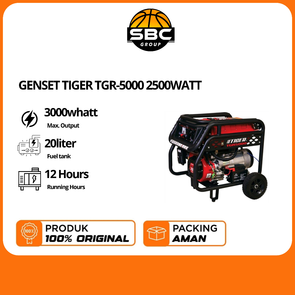 Jual GENSET TIGER TGR-5000 2500WATT | Shopee Indonesia