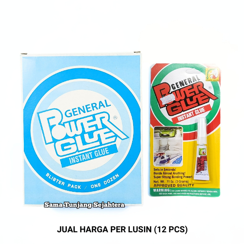 Jual LEM POWER GLUE GENERAL (HARGA PER LUSIN) / GENERAL POWER GLUE 3 ...