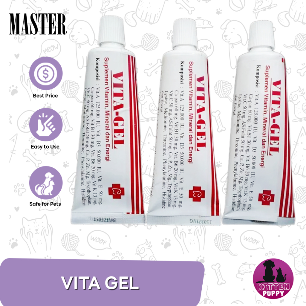 Jual Vitamin Kucing Anjing Vitagel / Vita Gel / Vita-Gel Penafsu Makan | Shopee Indonesia