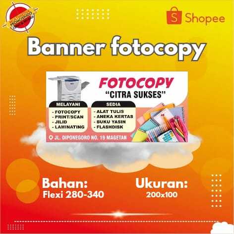 Jual Spanduk Banner Fotocopy/ Banner Fotocopy/ Free Desain | Shopee ...