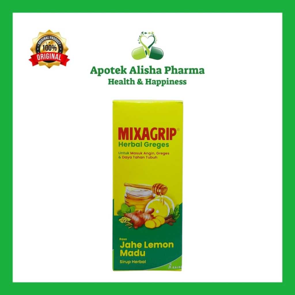 Jual Mixagrip Herbal Grees Sirup Lemon Madu Box 6 Sachet | Shopee Indonesia