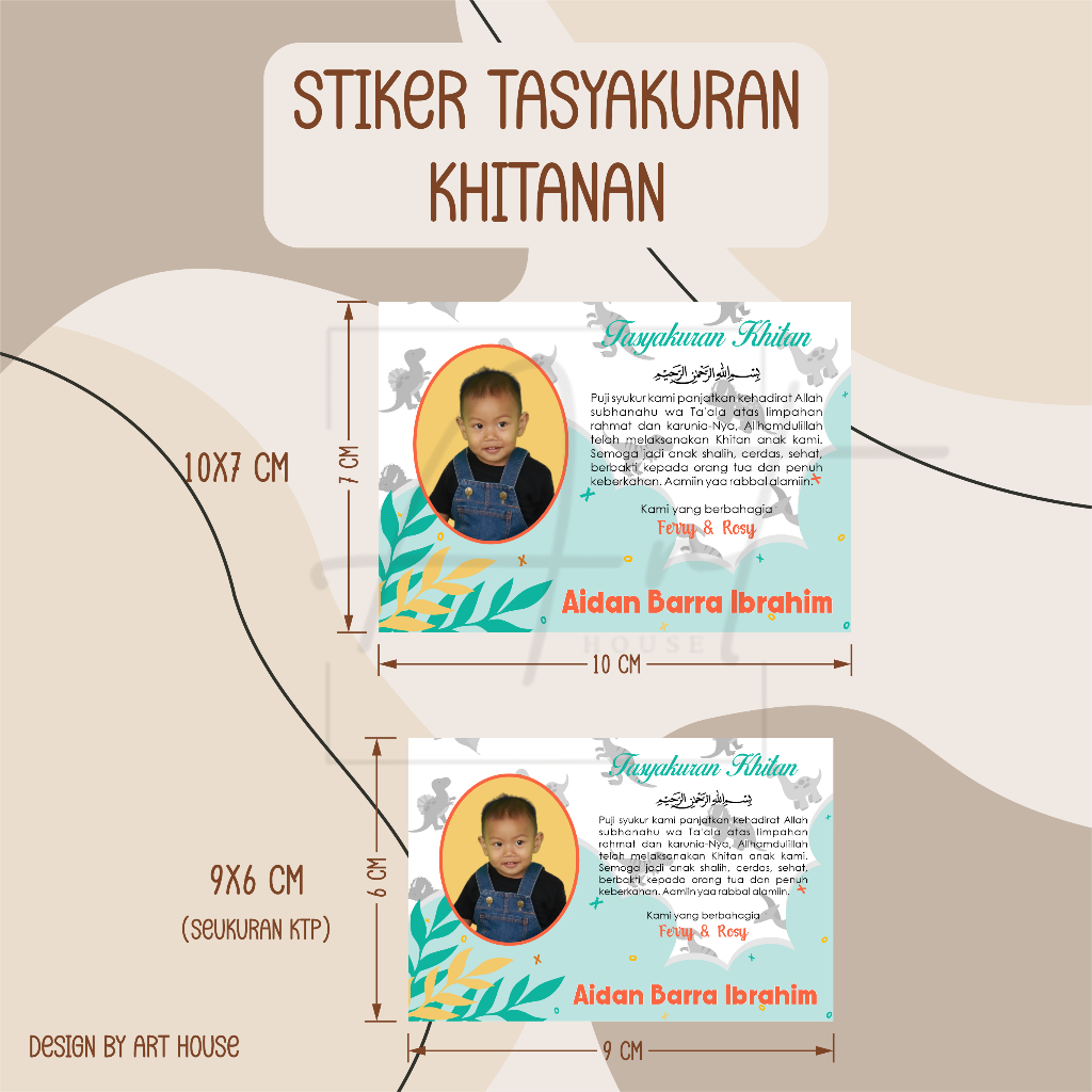 Jual Stiker Tasyakuran Khitanan / Stiker Label Tasyakuran / Stiker ...