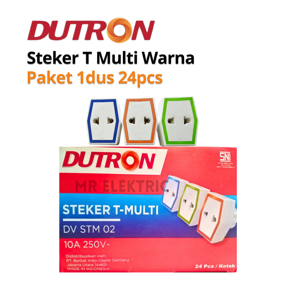 Jual Dutron Steker T Multi Warna 3 Cabang Stop Kontak Listrik Cabang T ...