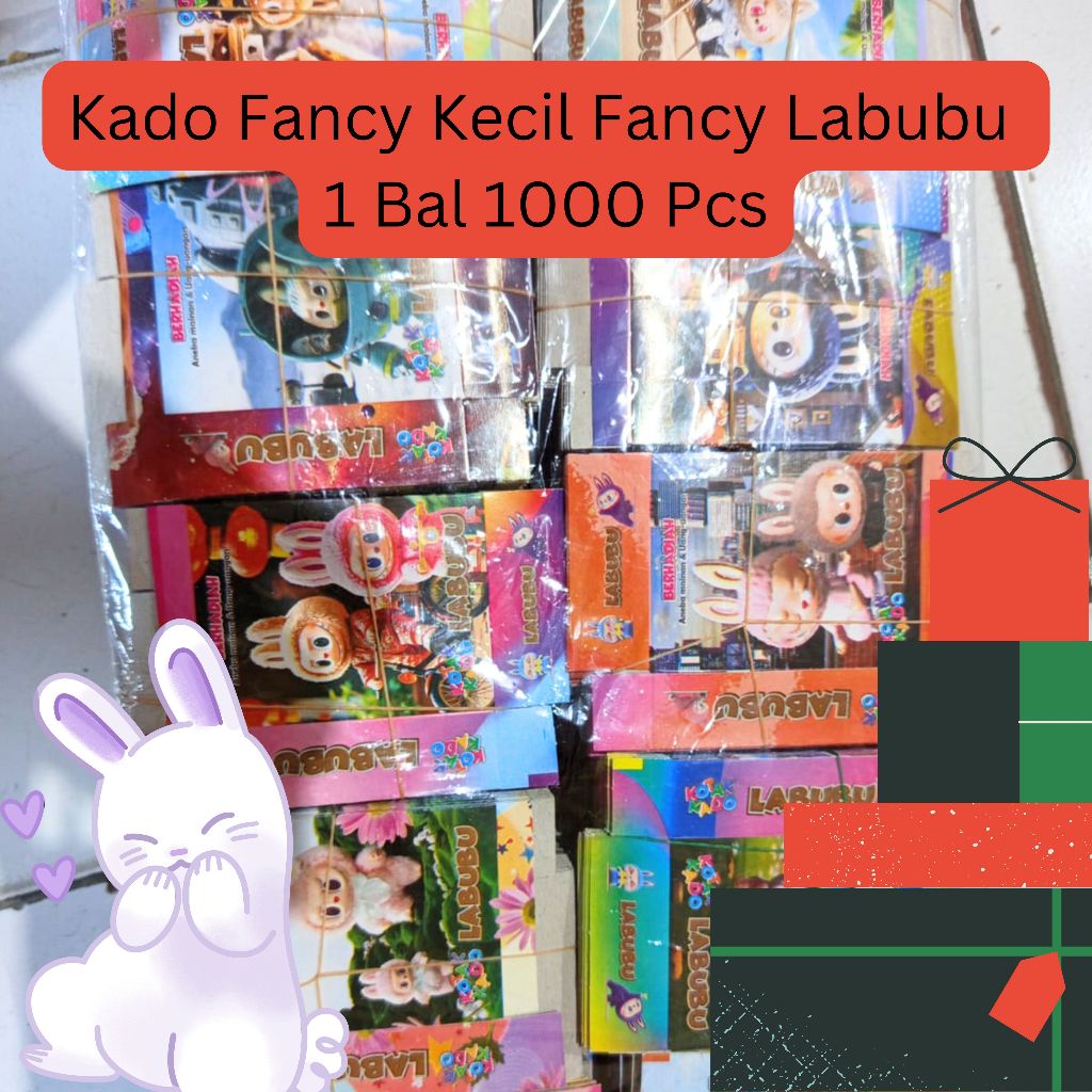 Jual 3 KARUNIA KOTAK KADO FANCY LABUBU TANGGUNG 1 BAL ISI 1000 PCS ...