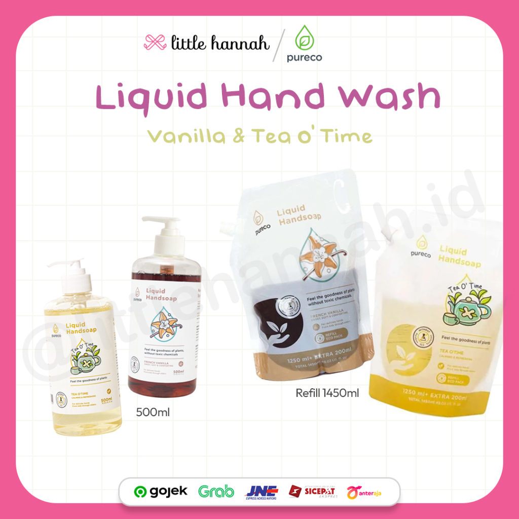 Jual PURECO Liquid Hand Soap 500ml French Vanilla / Tea O Time Sabun ...