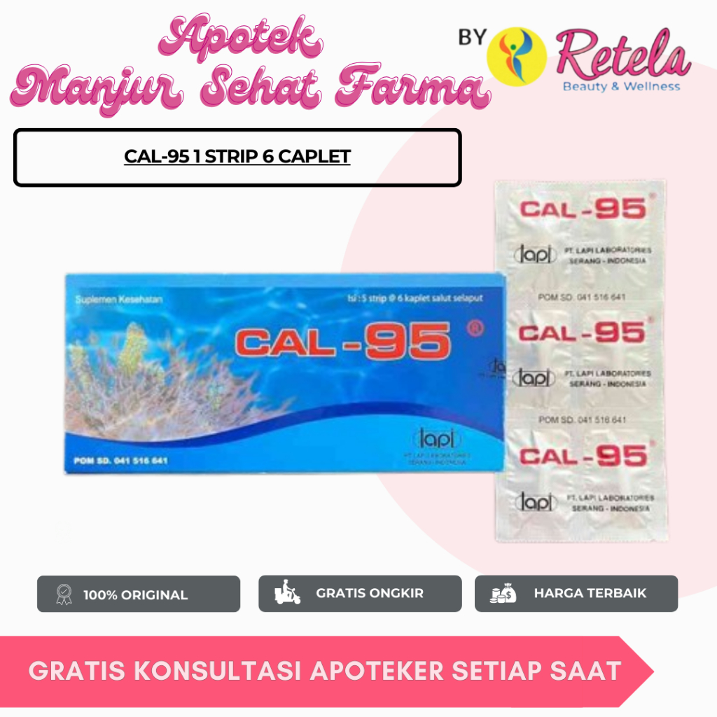 Jual CAL-95 1 STRIP @6`S @1100MG | Shopee Indonesia