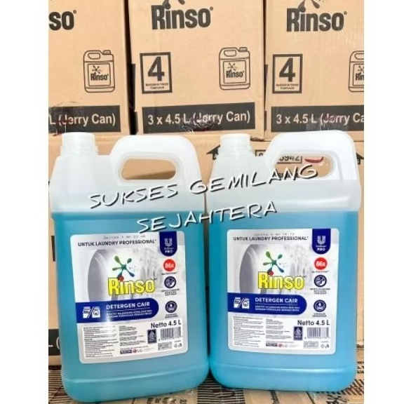 Jual Rinso Matic Cair 4,5L / Rinso Cair 4,5L / Rinso 4,5L / Rinsi Matic Cair Professional 4,5L ...