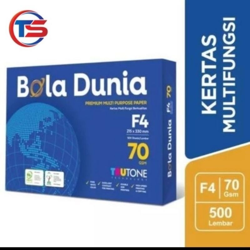 Jual Kertas HVS F4 70 Gram Bola Dunia Kertas Folio 70 Gram 1 Rim | Shopee Indonesia