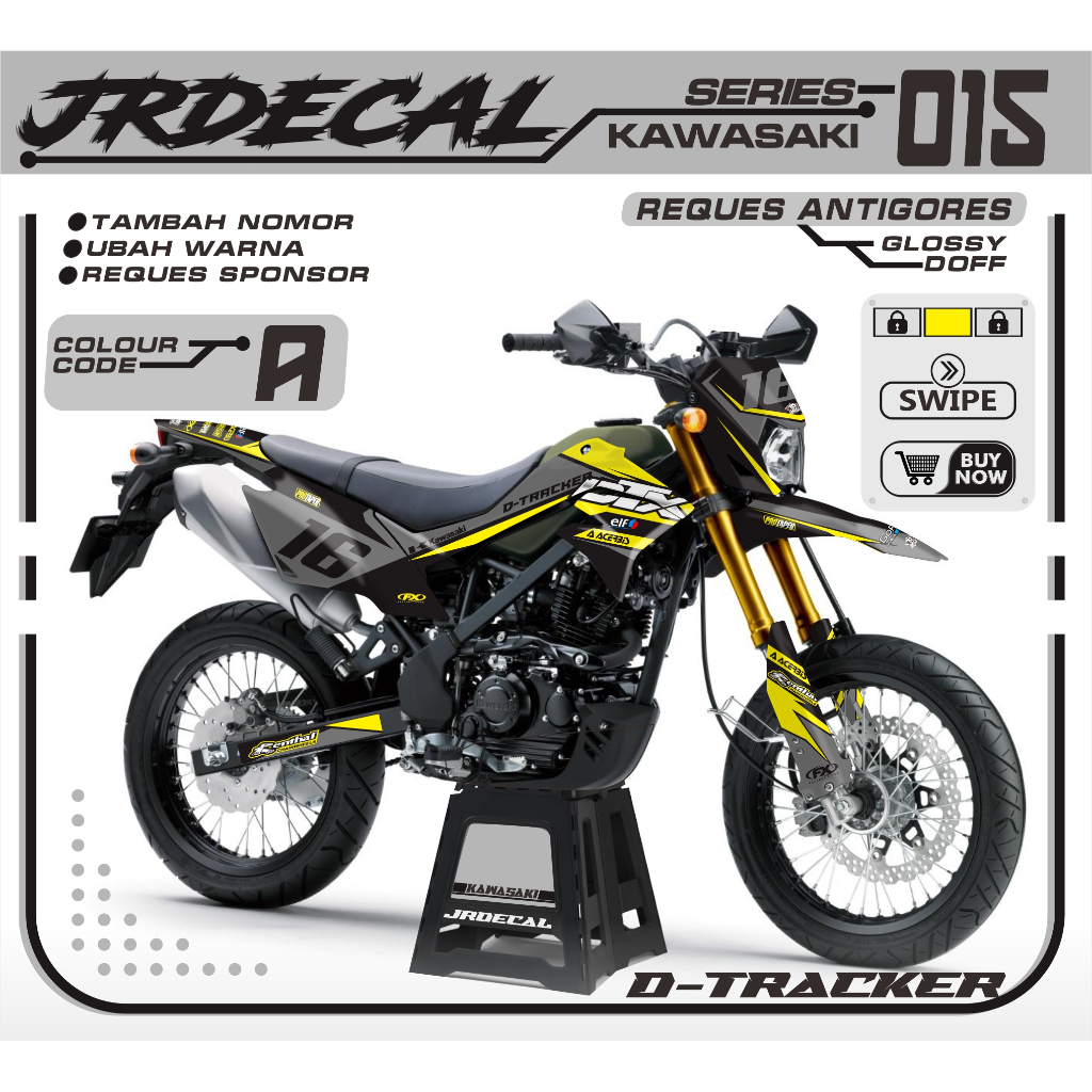 Jual DECAL DTRACKER 150 FULL BODY MINIMALIS -DECAL KLX DTRACKER FULL ...
