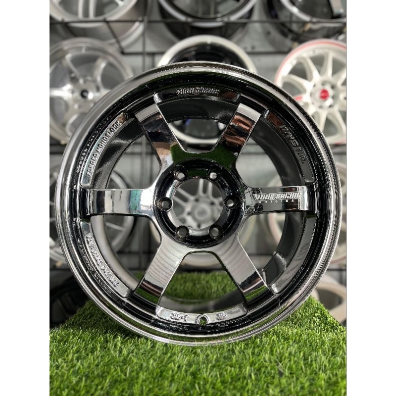 Jual velg mobil te37 r18 black chrome pcd 6x139, 7 kondisi baru ...