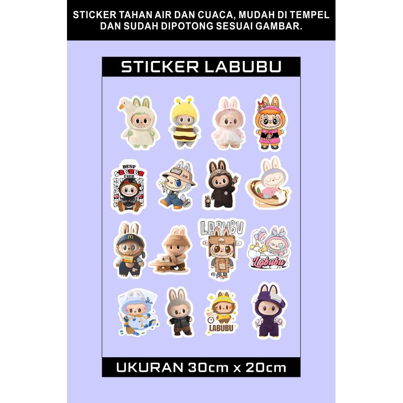 Jual Stiker Cutting LABUBU ISI Banyak | Shopee Indonesia