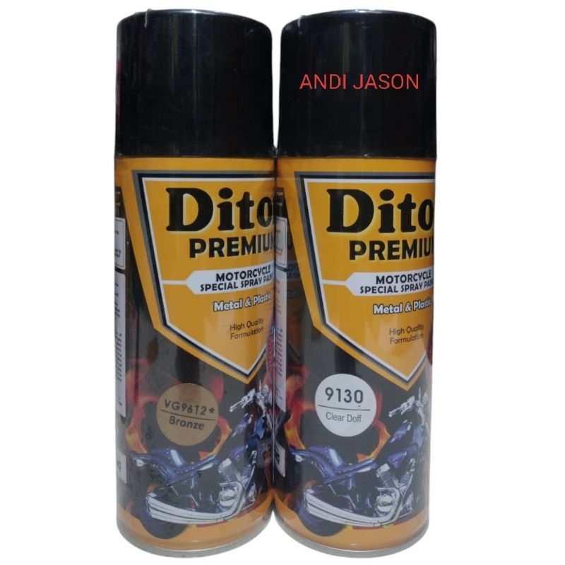 Jual PAKET 2 KALENG DITON PREMIUM 400CC 9612 BRONZE / 9130 CLEAR DOFF ...