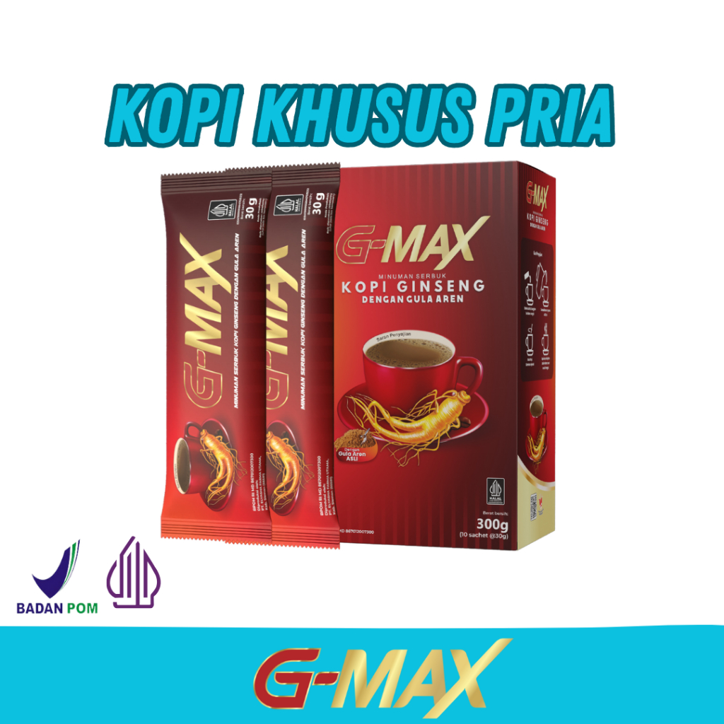 Jual Kopi Stamina Gmax Pria Menambah Kuat Tahan Lama Origal G max Kopi Ginseng | Shopee Indonesia