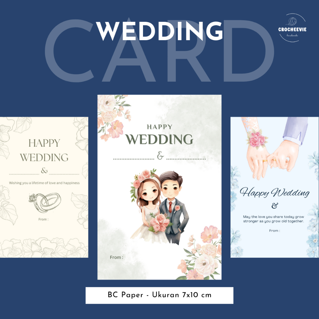 Jual Kartu Ucapan Pernikahan / Happy Wedding Card | Gift Card | Kado ...