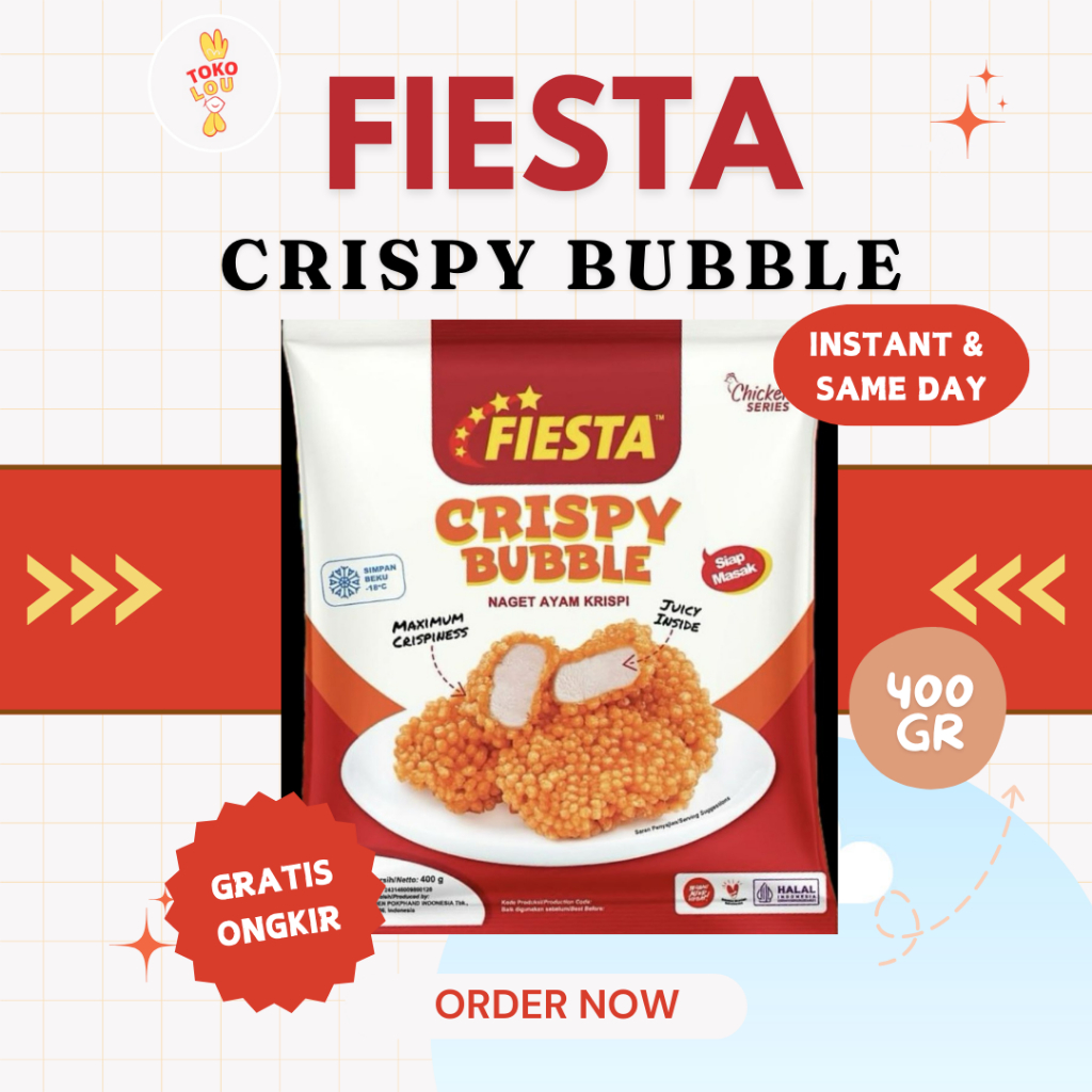 Jual FIESTA CRISPY BUBBLE 400 GRAM | NAGET AYAM KRISPI | Shopee Indonesia