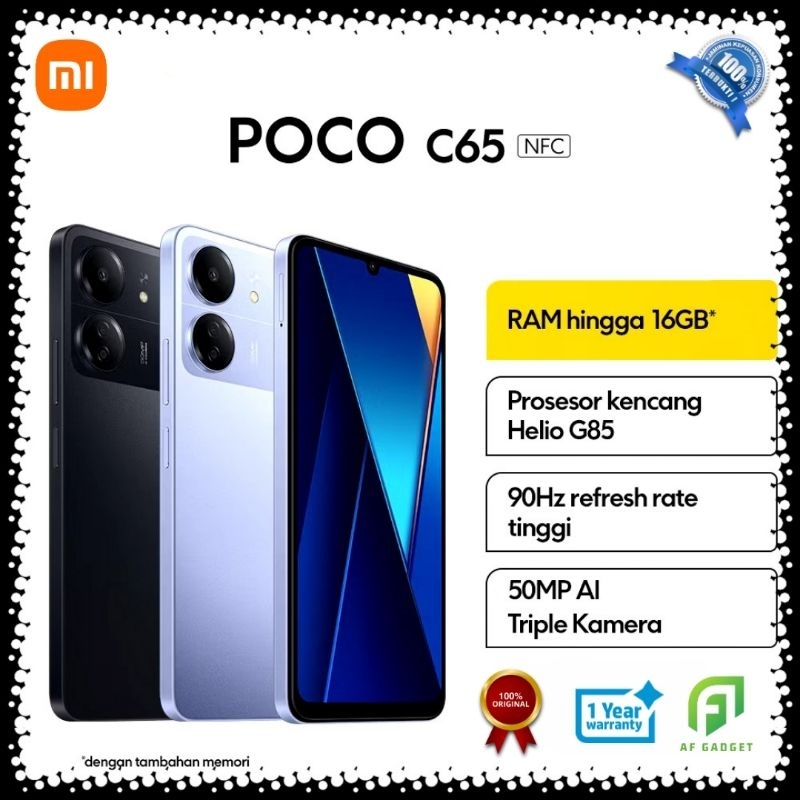 Jual POCO C65 6/128GB | 8/256GB NFC Helio G85 90Hz Garansi Resmi ...