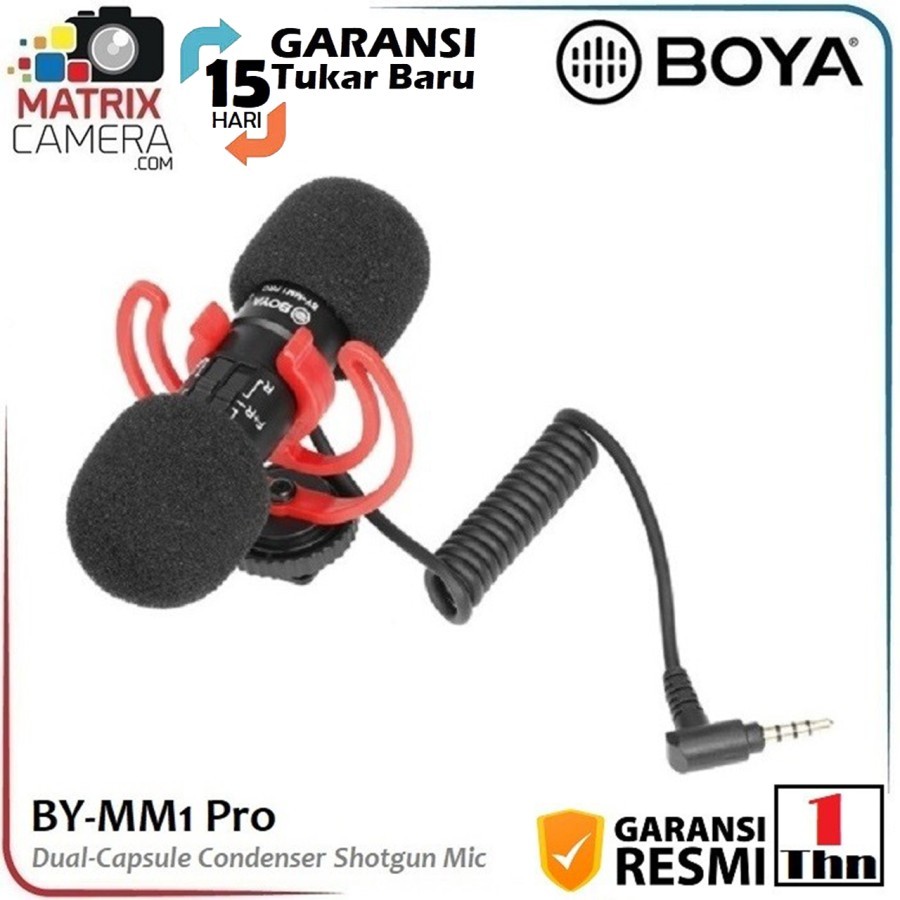 Jual BOYA BY-MM1 PRO Dual Capsule Condenser Shotgun Mic Microphone (Used) | Shopee Indonesia