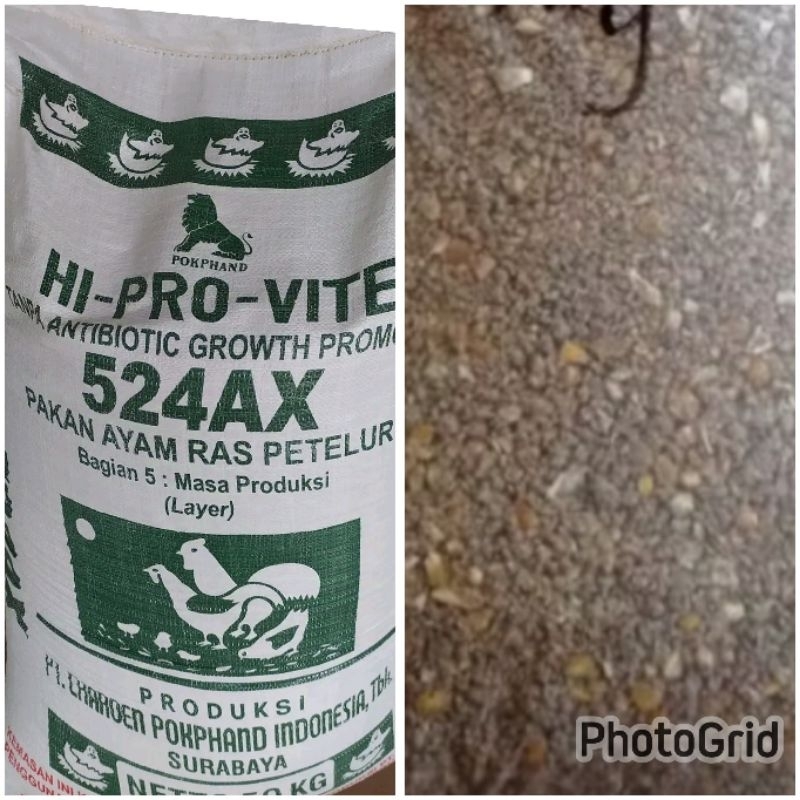 Jual Hi pro vite pur agam petelur pakan ayam ras petelur 524AX setengah ...
