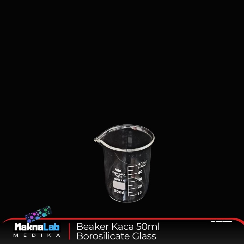 Jual Beaker Glass 50ml / Beaker Kaca Borosilikat l Gelas Ukur Kimia ...