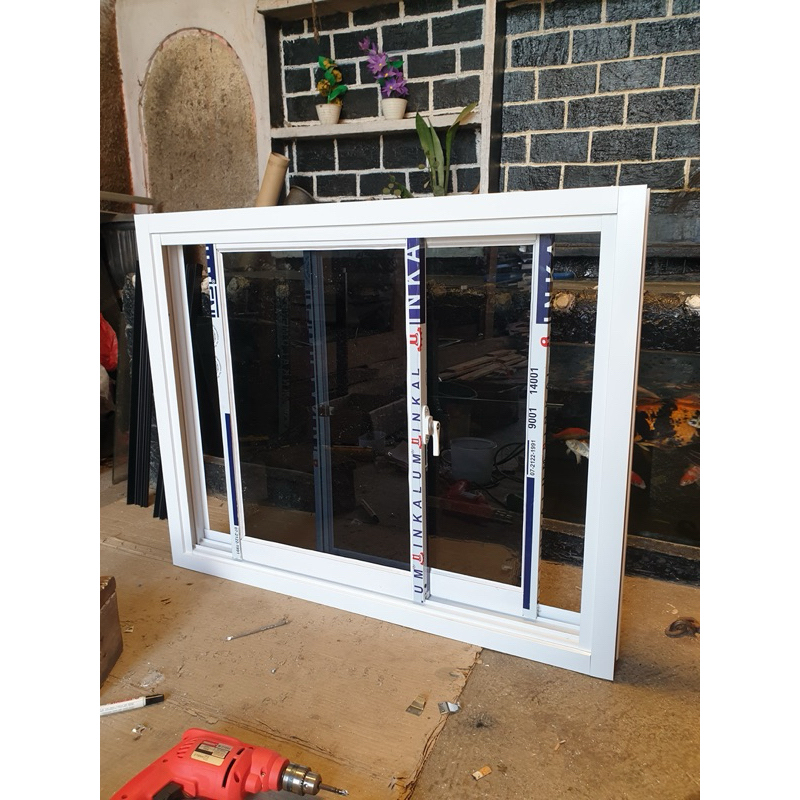 Jual jendela sliding aluminium kanan kiri T90 x L100 BAHAN INKALUM ...