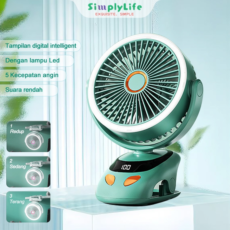 Jual SimplyLife - 30000mAh Kipas Angin Rotasi Otomatis/ Kipas Angin USB ...