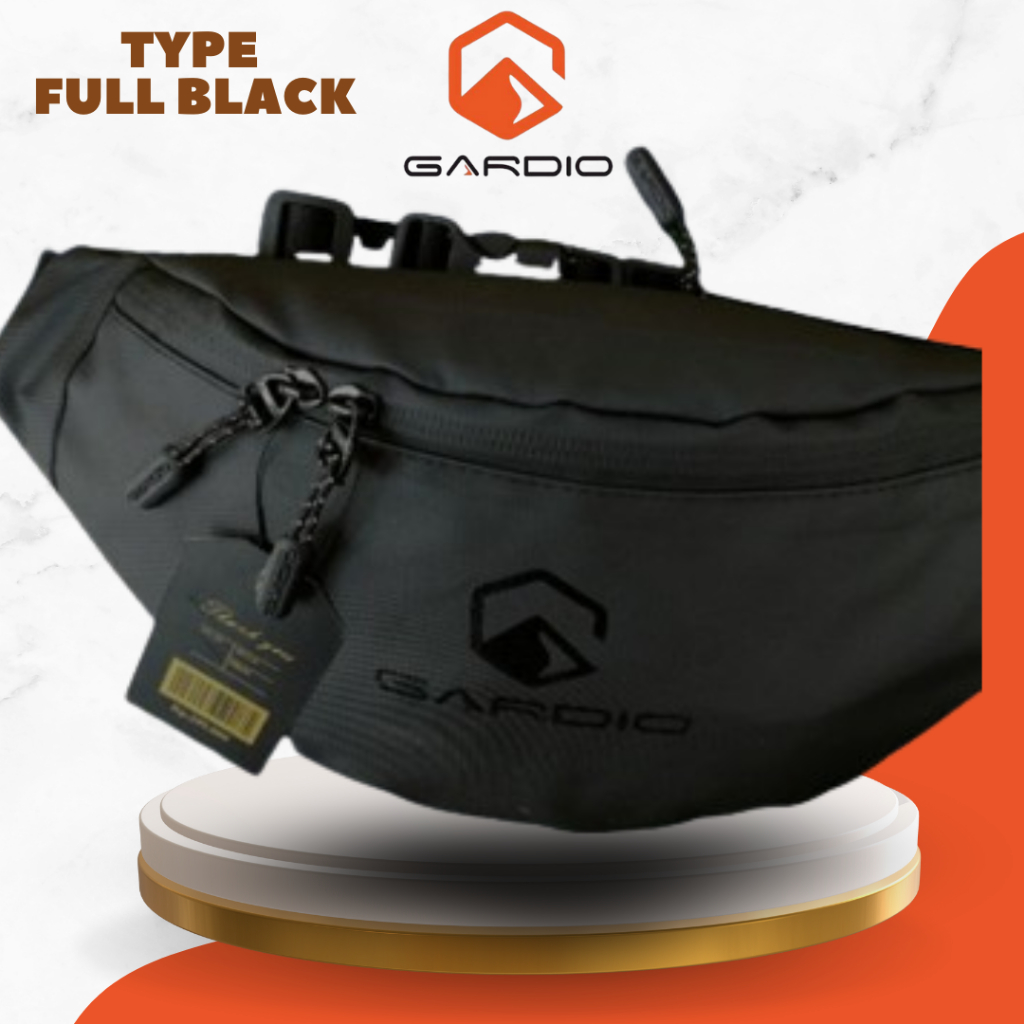 Jual Gardio waistbag full black gardio selempang gardio tas distro tas ...