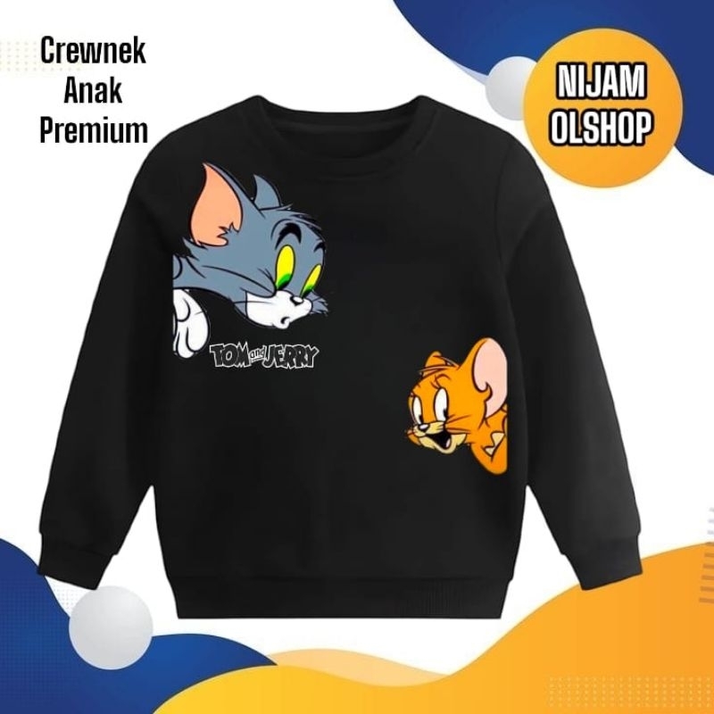 Jual Jaket Crewnex Anak Tom&Jerry Laki Laki/Perempuan Usia 2-10 thn ...