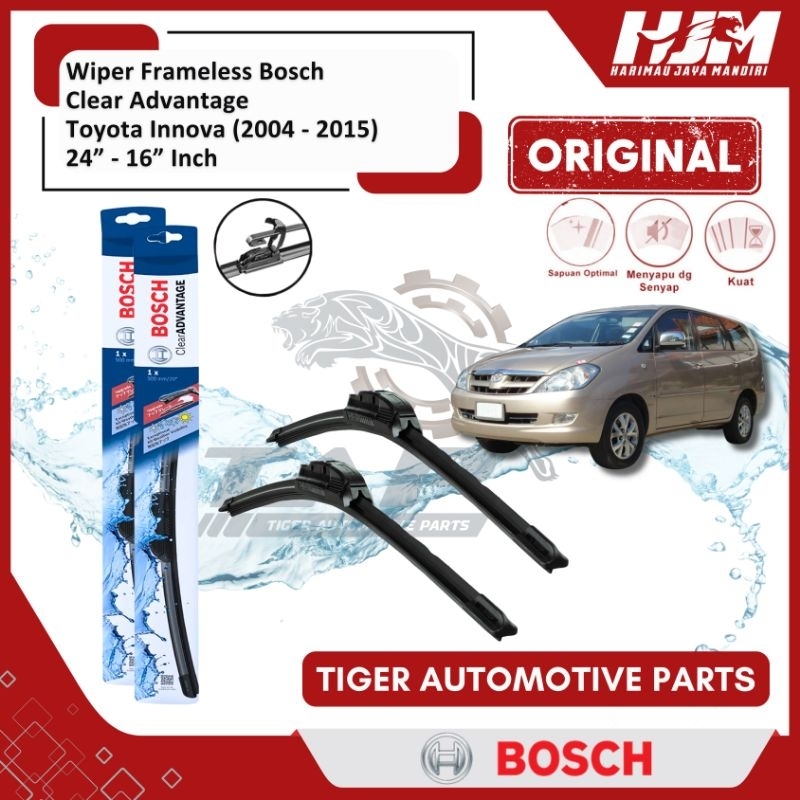 Jual Wiper Blade Frameless Bosch Clear Advantage - Karet Pembersih Kaca Depan Innova 24" - 16 ...