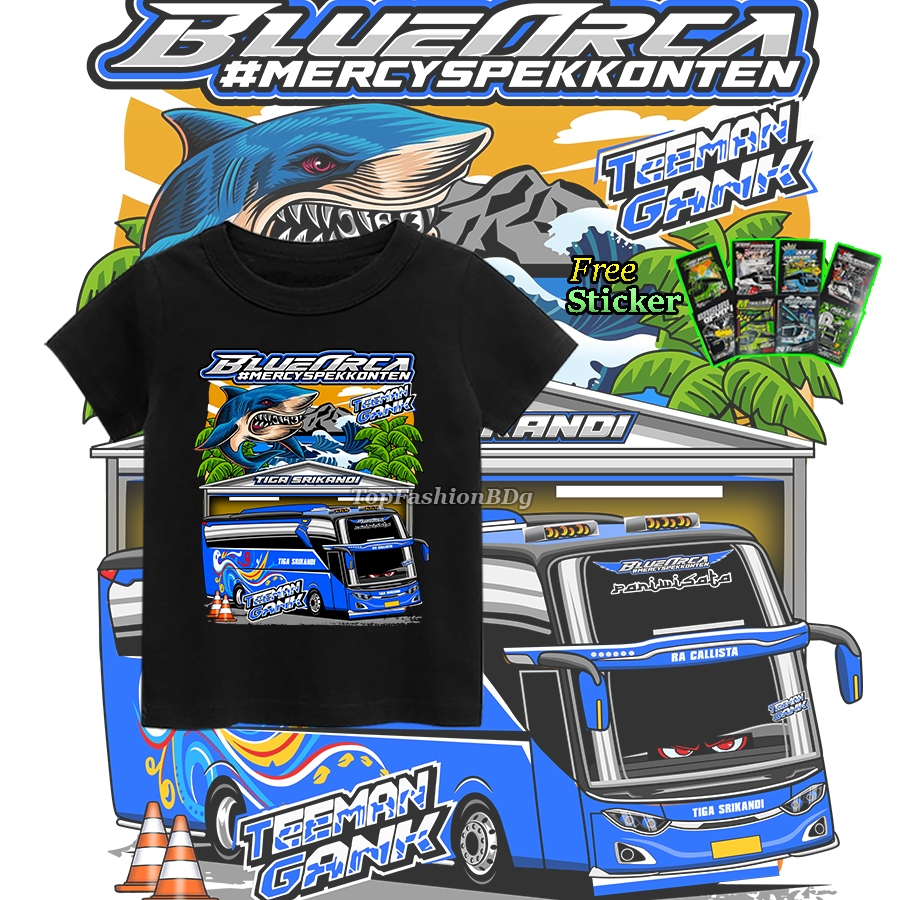 Jual Baju Anak Bus BLUE ORCA JETBUS 5 Kaos Vektor Bus Telolet Anak Laki-Laki 1-12 Tahun | Shopee ...