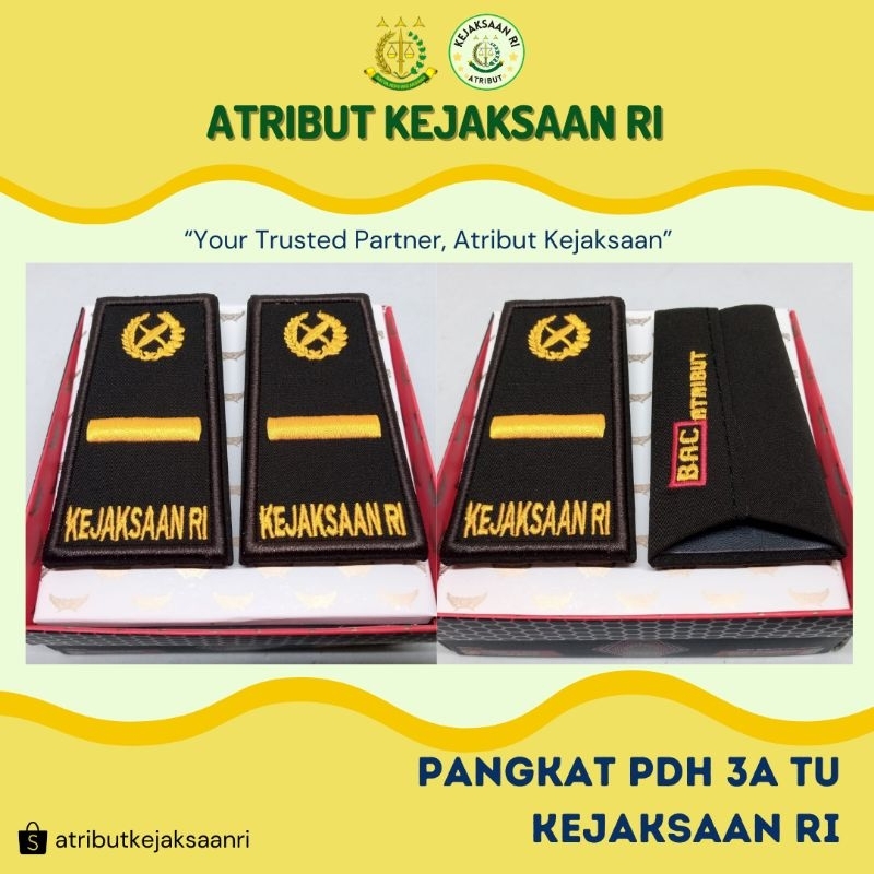 Jual ATRIBUT KEJAKSAAN RI - PANGKAT PDH TU BORDIR GOLONGAN 3A KEJAKSAAN ...