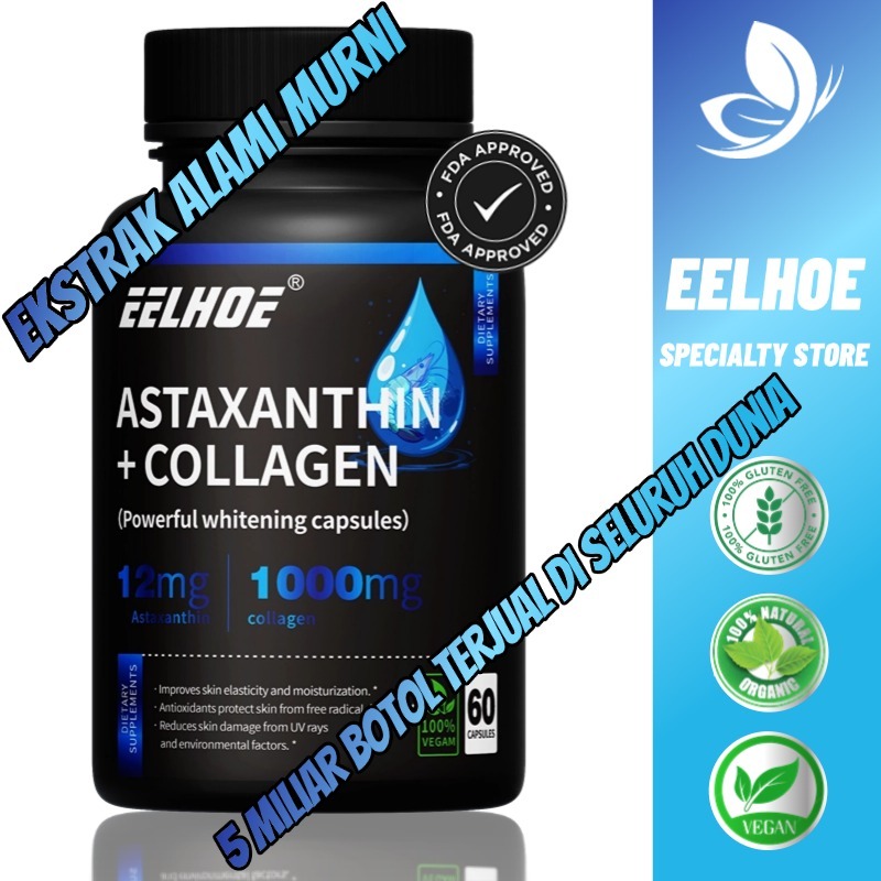 Jual Kolagen + astaxanthin, antioksidan tinggi untuk kulit yang sehat ...