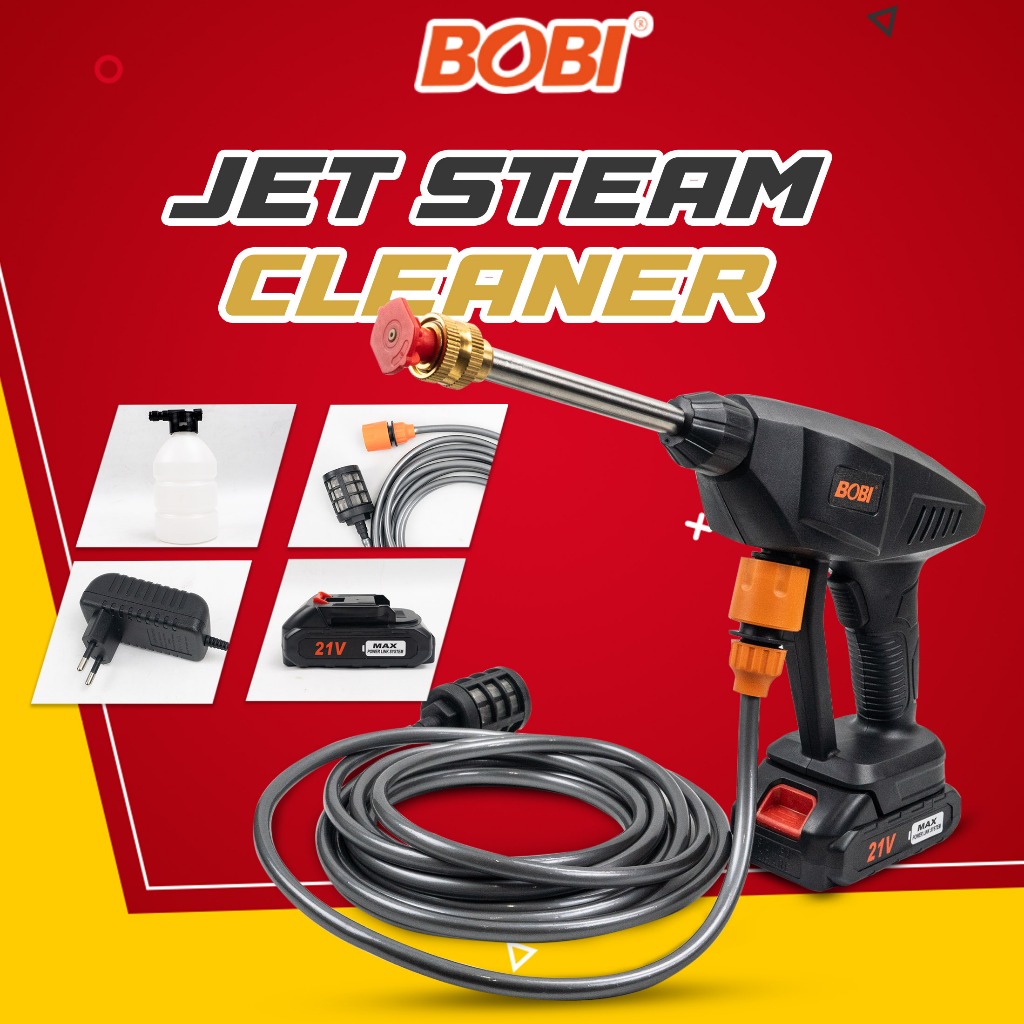 Jual Jet Steam Cleaner 21V / Alat Steam Cuci Motor & Mobil / Jet Steam ...