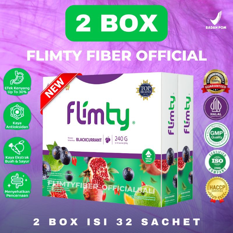 Jual Flimty Fiber | Detox | Antidioksidan Rasa Blackcurrant/Raspberry ...