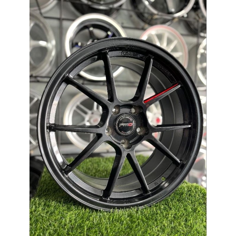 Jual velg PMO 95G flow forming r18 dark gunmett glossy pcd 5x114 ...
