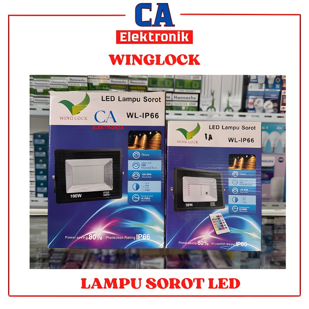 Jual Lampu Sorot Led 50w ,100W WING LOCK Lampu Tembak / Lampu Sorot ...