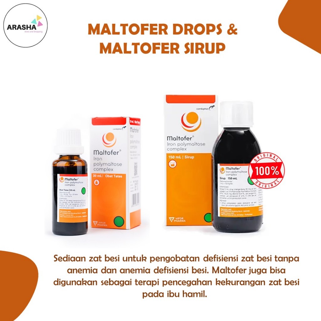 Jual MALTOFER DROP MALTOFER SIRUP MULTIVITAMIN ZAT BESI BAYI DAN ANEMIA ...