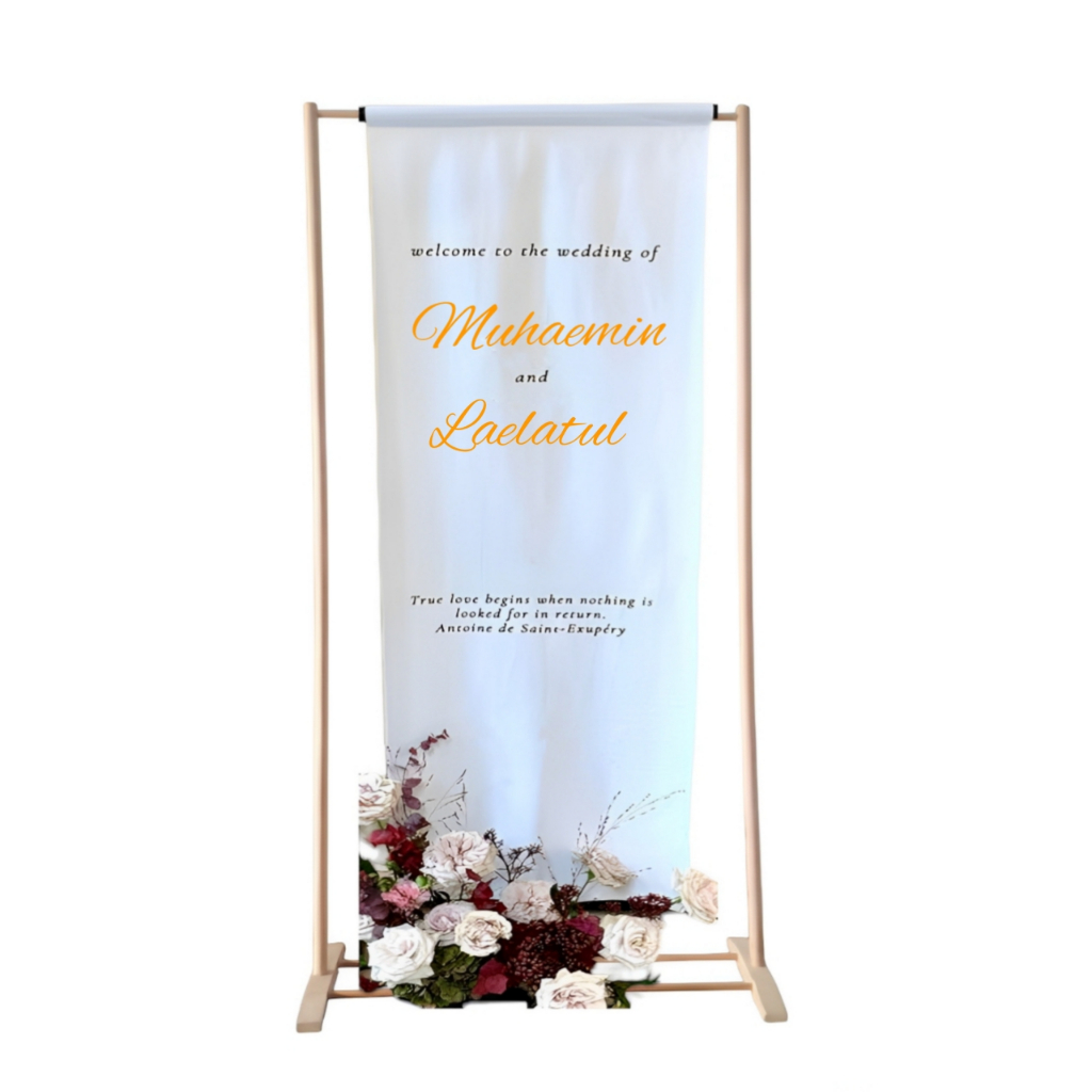 Jual Standing Baner Wedding Door frame outdoor stand. Tidak terima ...