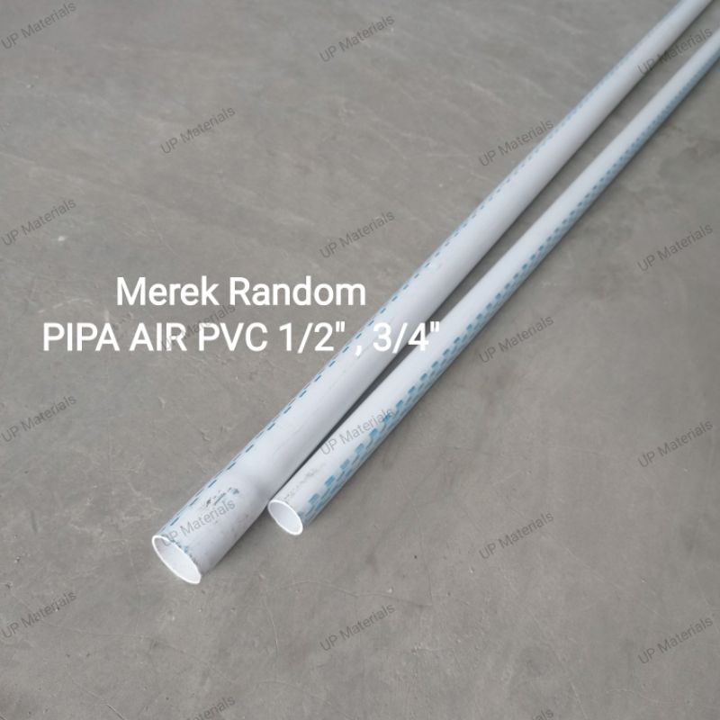 Jual Pipa Air PVC Putih 1/2", 3/4" Type AW Per Satu Batang Paralon | Shopee Indonesia