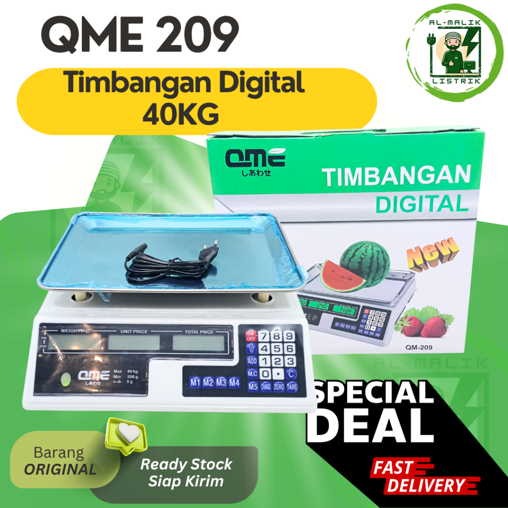 Jual Timbangan Digital 40KG QME 209 QME Digital Computing Scale 40kg Double Display Timbangan ...