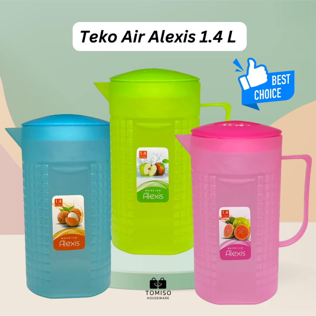 Jual TEKO AIR ALEXIS 1.4 Liter | Eskan Plastik Water Jug Tempat Air | Shopee Indonesia