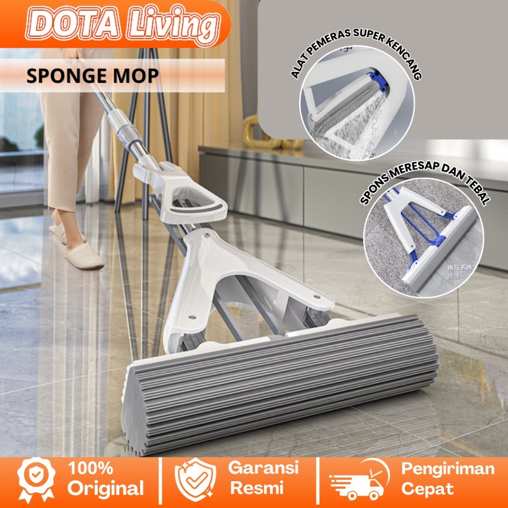 Jual DOTA Alat Pel Lantai Spons MOP Lipat Panjang dengan Perasan ...
