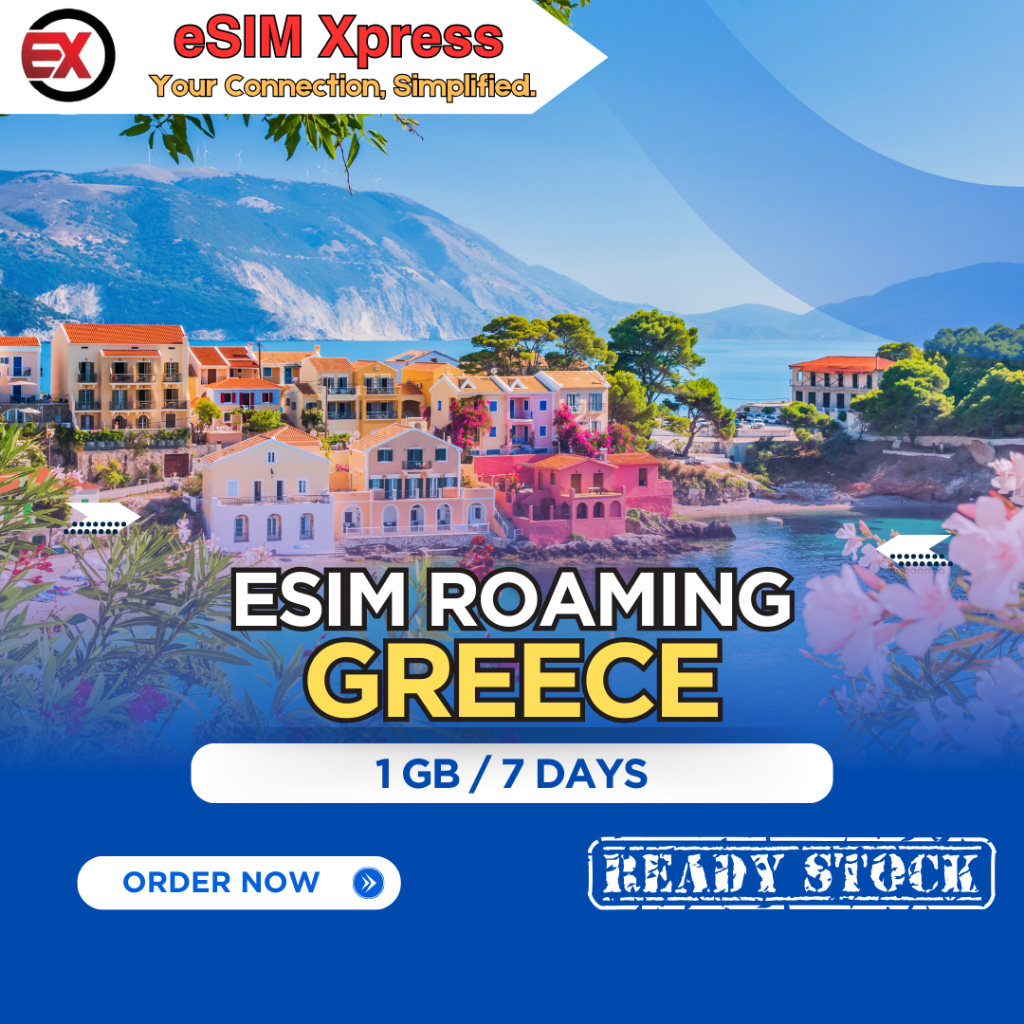 Jual eSIM Yunani 1 GB Data | 7 Hari | eSIM Roaming | eSIM Travel Greece | Shopee Indonesia