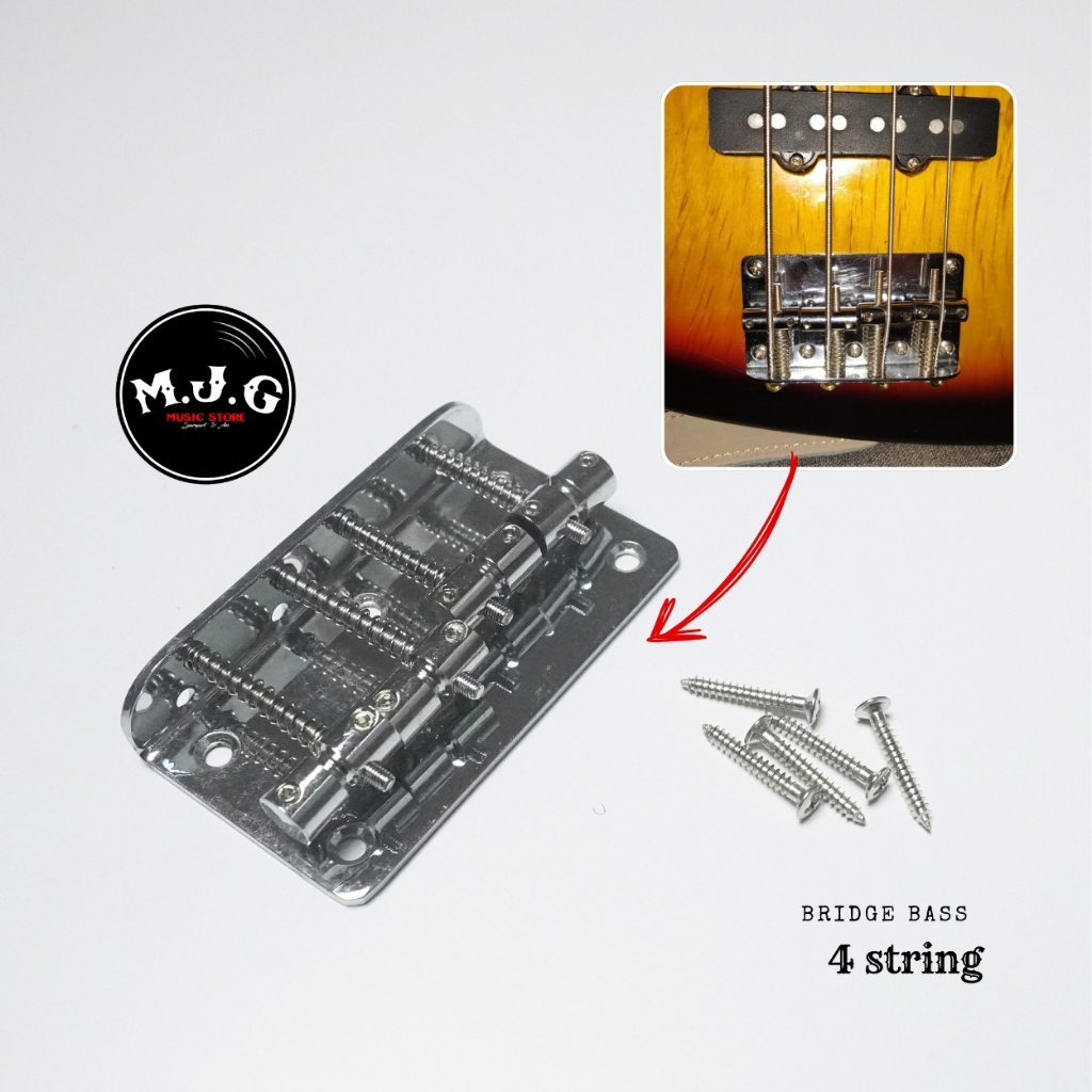 Jual tremolo bridge bass elektrik besi 4 string premium quality ...