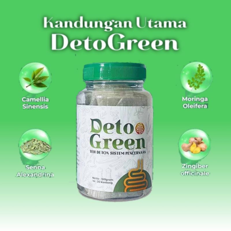 Jual COD TERLARIS DETO GREEN ORIGINAL ISI 20K/TEH SYSTEM PENCERNAAN/TEH ...