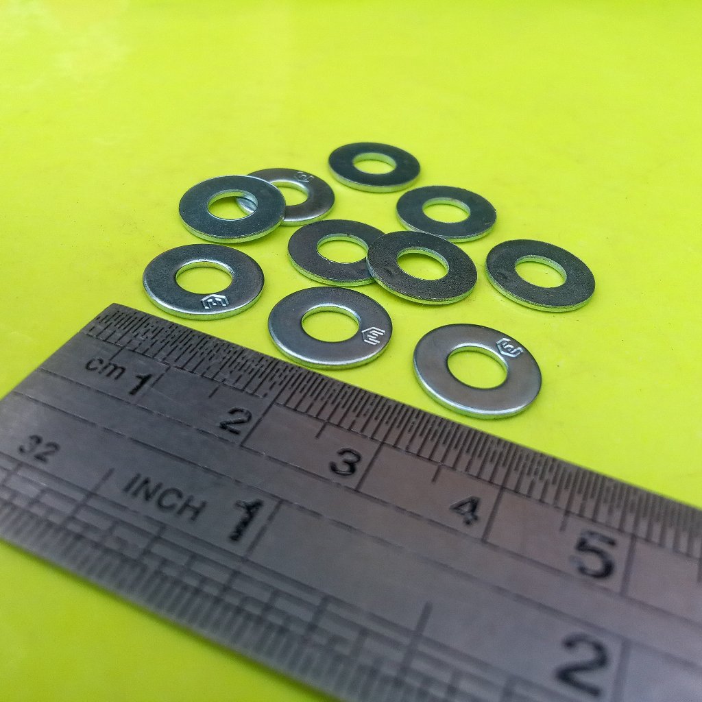 Jual RING PLAT M5 PUTIH / RING BAUT KUNCI 8 / RING PLAT GALVANIS M5 ...