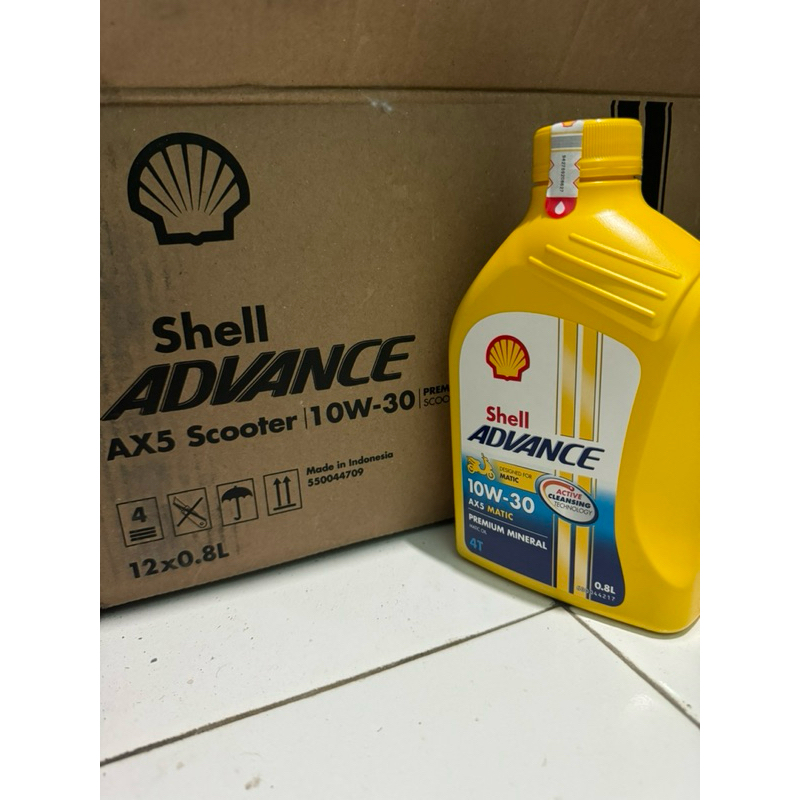 Jual Oli mesin matic SHELL ADVANCE AX5 10W-30 0,8L Original Shell | Shopee Indonesia