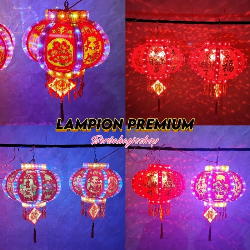Jual Lampion Putar Led Premium / Lampion Hias Imlek Elektrik Lampu ...