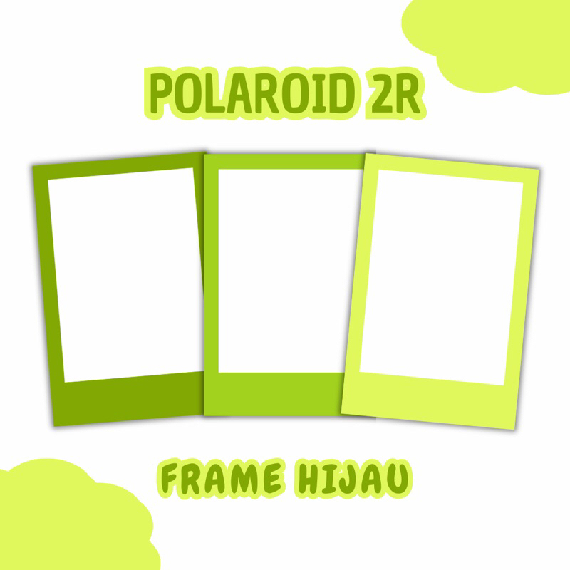 Jual CETAK FOTO POLAROID 2R FRAME HIJAU POLOS | Shopee Indonesia
