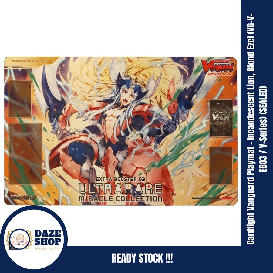 Jual Cardfight Vanguard Playmat - Incandescent Lion, Blond Ezel (VG-V-EB03 / V-Series) (SEALED ...