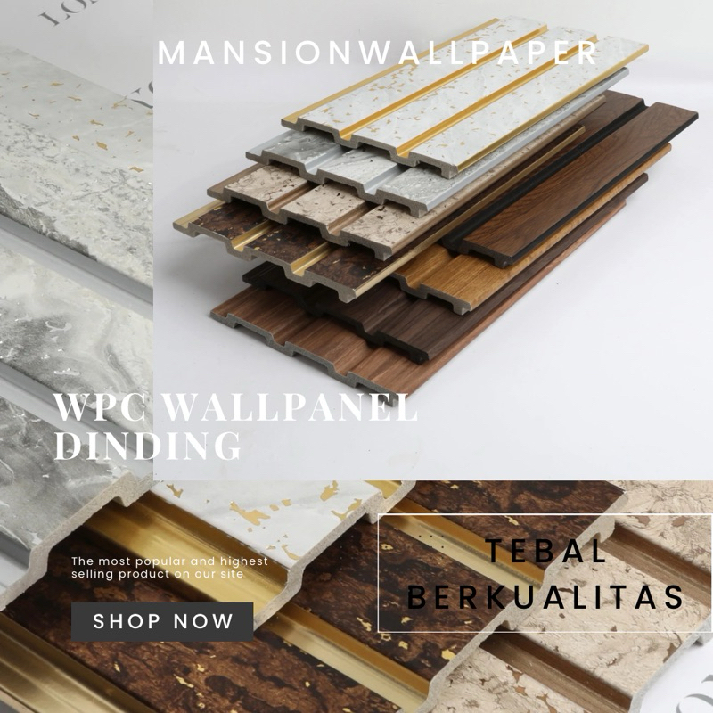 Jual WPC Wallpanel Kayu List Kombinasi Warna Gold Silver Abu Hitam ...